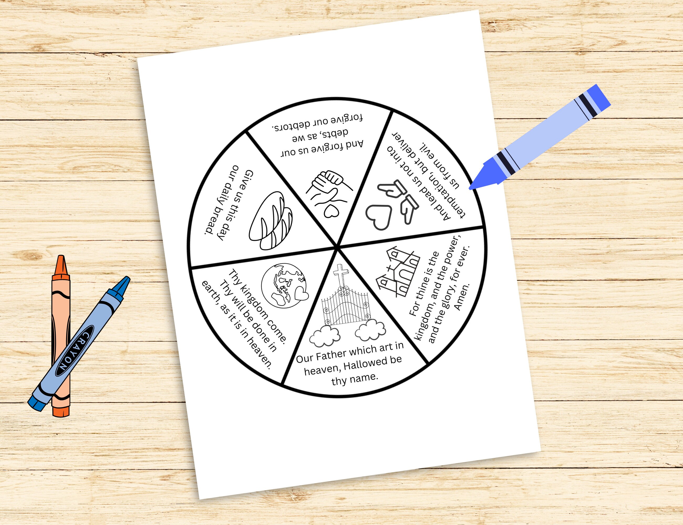The Lord's Prayer Activity KJV, Sunday School Craft, Lord's Prayer ...