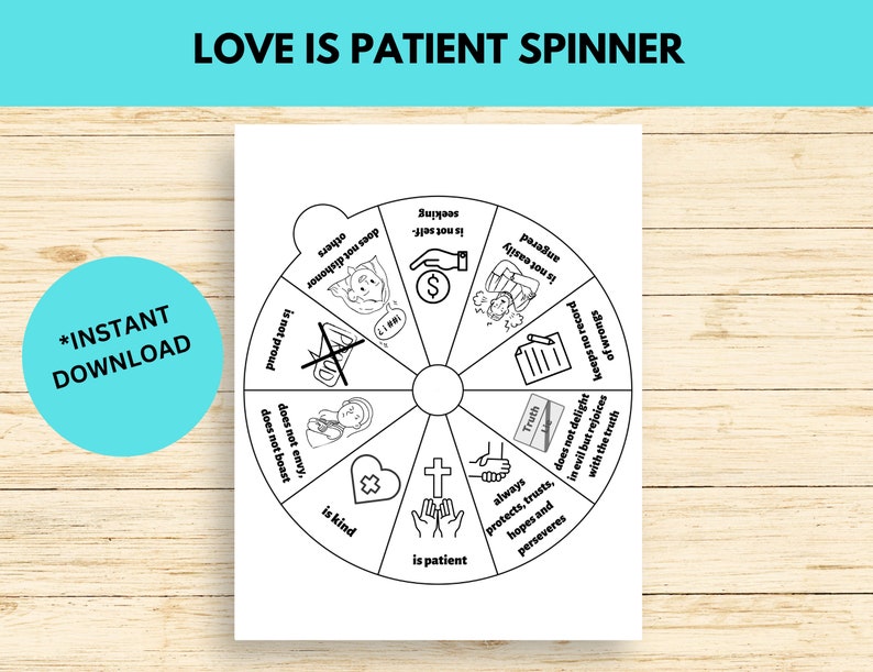 Love is Patient Sunday School Craft, 1 Corinthians 13 Bible Story ...