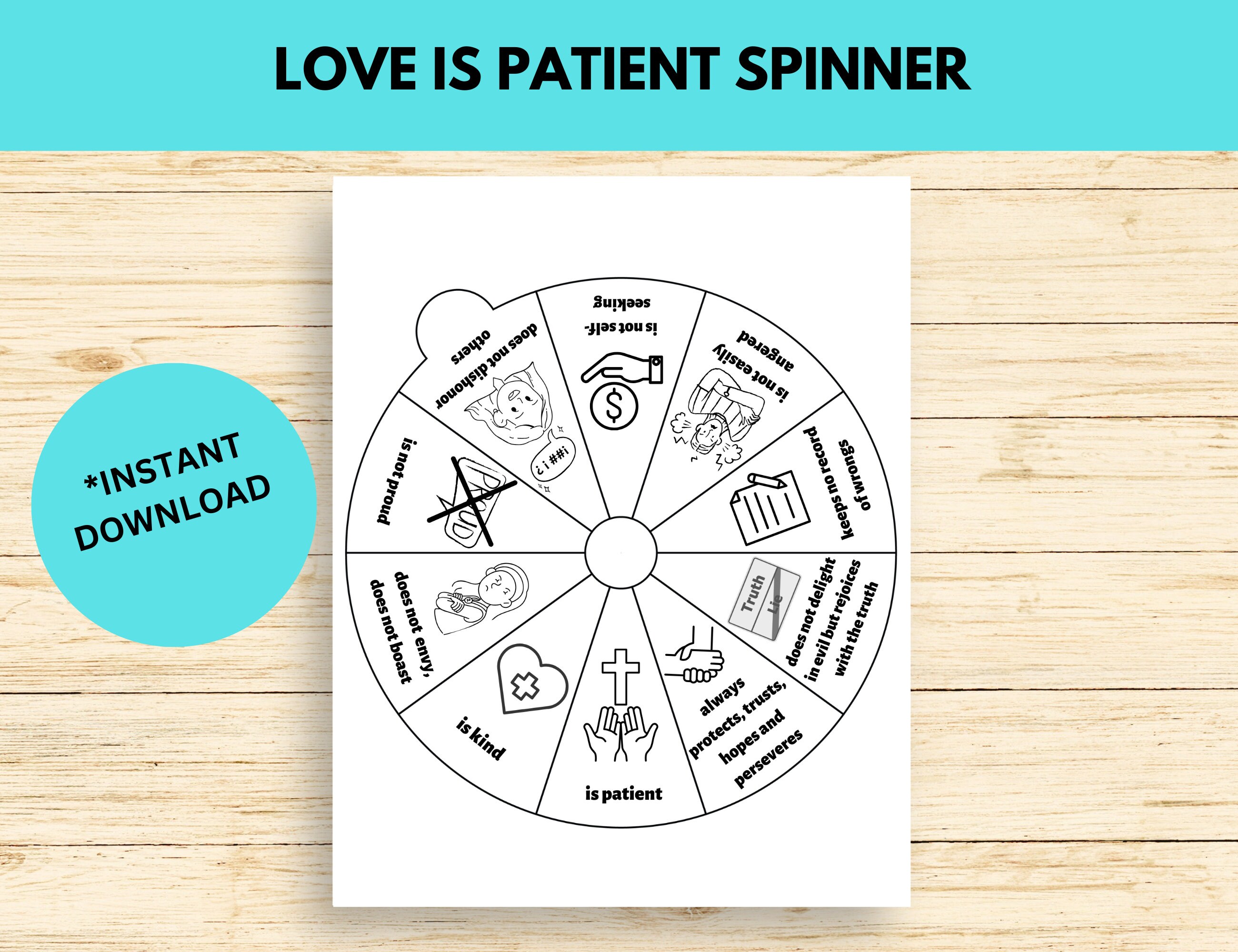 Love is Patient Sunday School Craft, 1 Corinthians 13 Bible Story ...