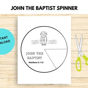 John the Baptist Bible Story Activity, Sunday School Craft, John the ...