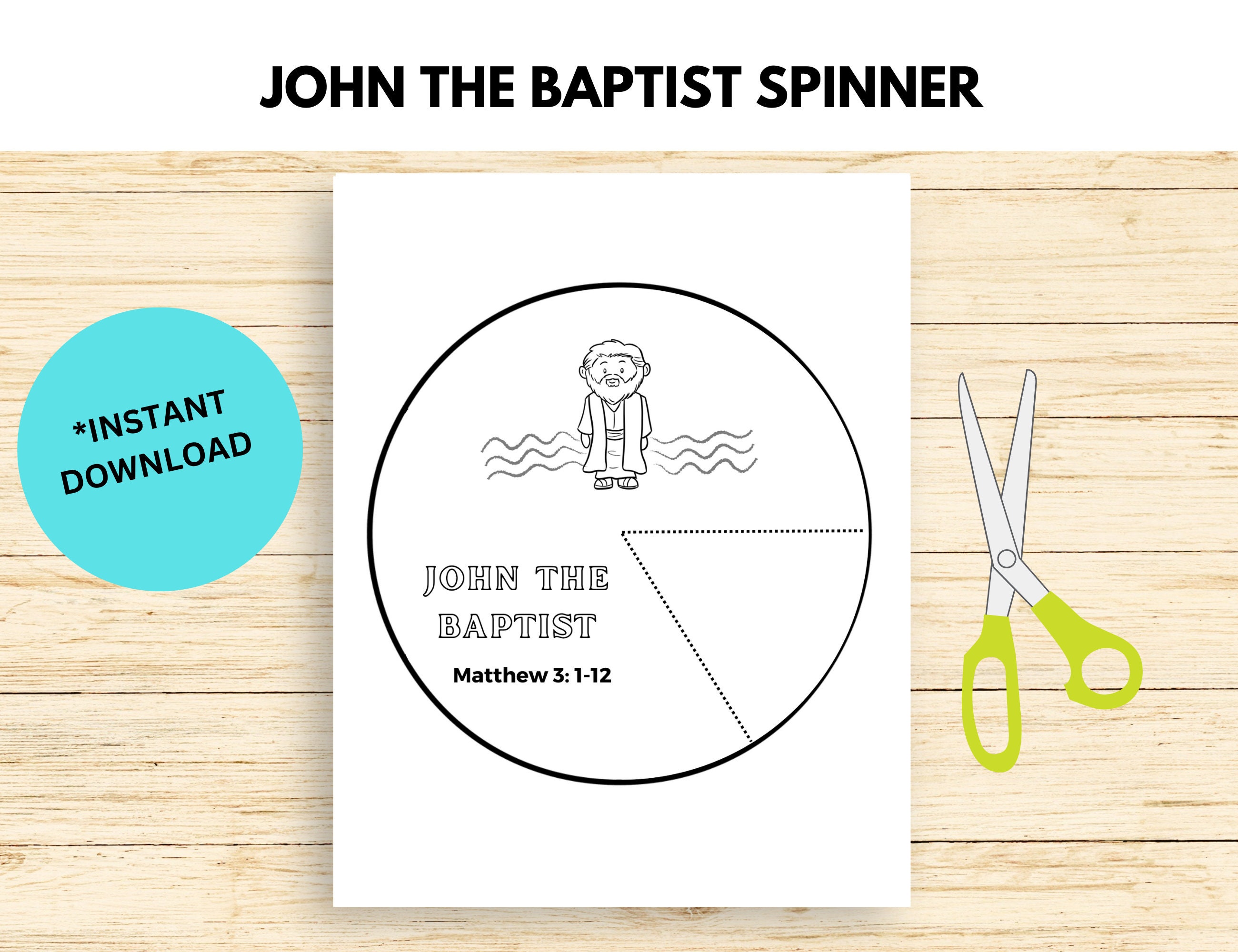 John the Baptist Bible Story Activity, Sunday School Craft, John the ...