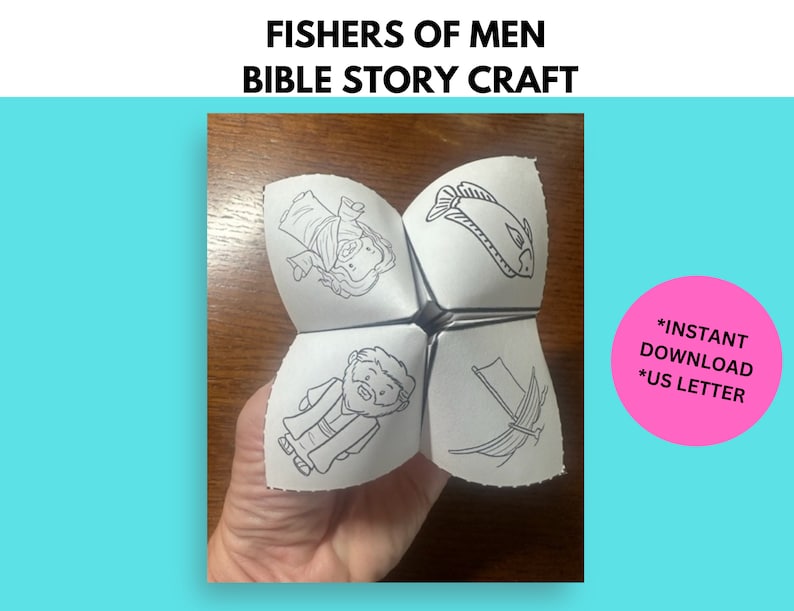 Fishers of Men Bible Story Activity, Sunday School Craft, Fortune ...