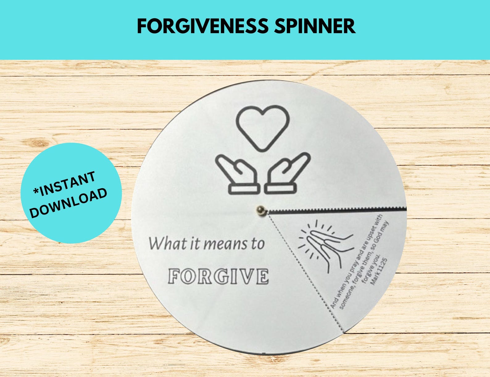 Forgiveness Bible Story Activity, Sunday School Craft, Spinner ...
