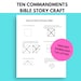 Ten Commandments Bible Story Activity, Sunday School Craft, Fortune ...