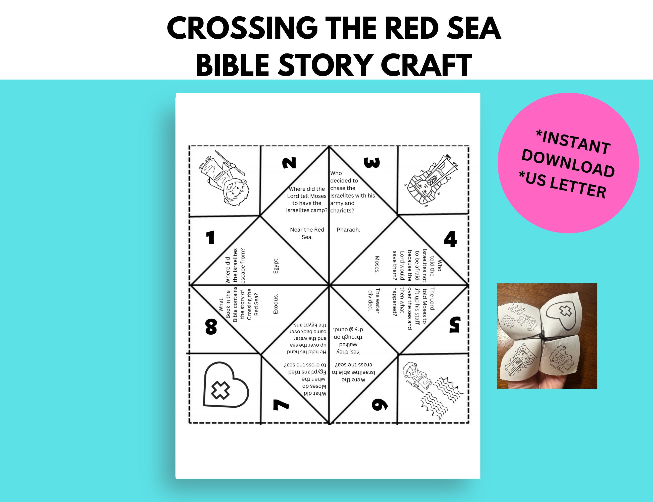 Crossing the Red Sea, Moses Parts the Red Sea Craft, Fortune Teller ...