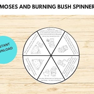 Moses and the Burning Bush Sunday School Craft, Bible Story Activity ...