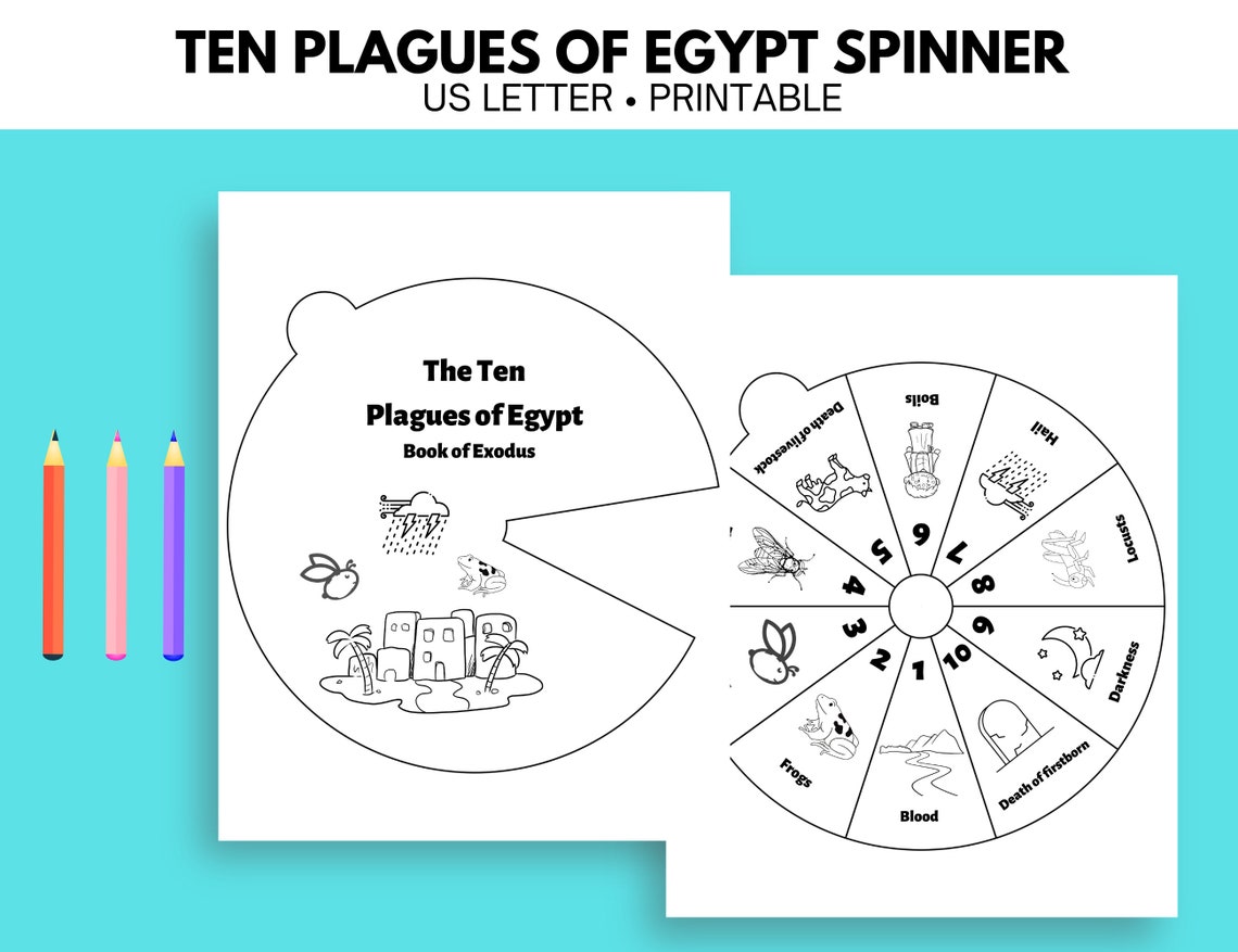 Plagues of Egypt Bible Story Activity, Sunday School Lesson, Ten ...