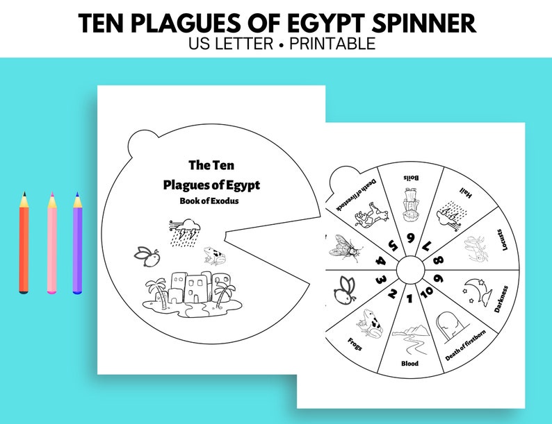 Plagues of Egypt Bible Story Activity, Sunday School Lesson, Ten ...