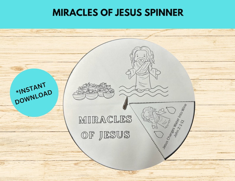 Jesus Miracles Sunday School Craft, Bible Story Activity, Printable ...