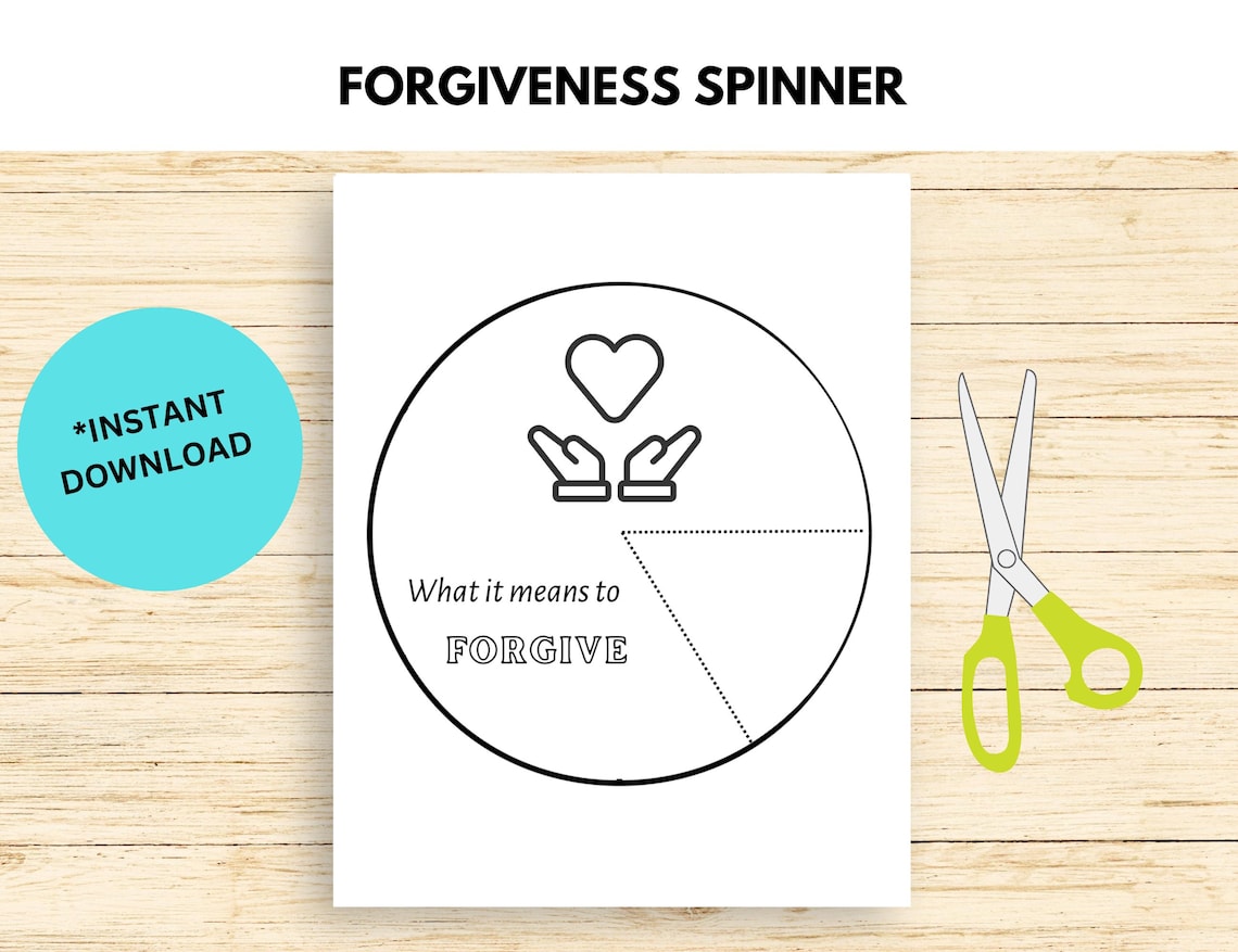 Forgiveness Bible Story Activity, Sunday School Craft, Spinner ...