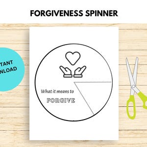 Forgiveness Bible Story Activity, Sunday School Craft, Spinner ...