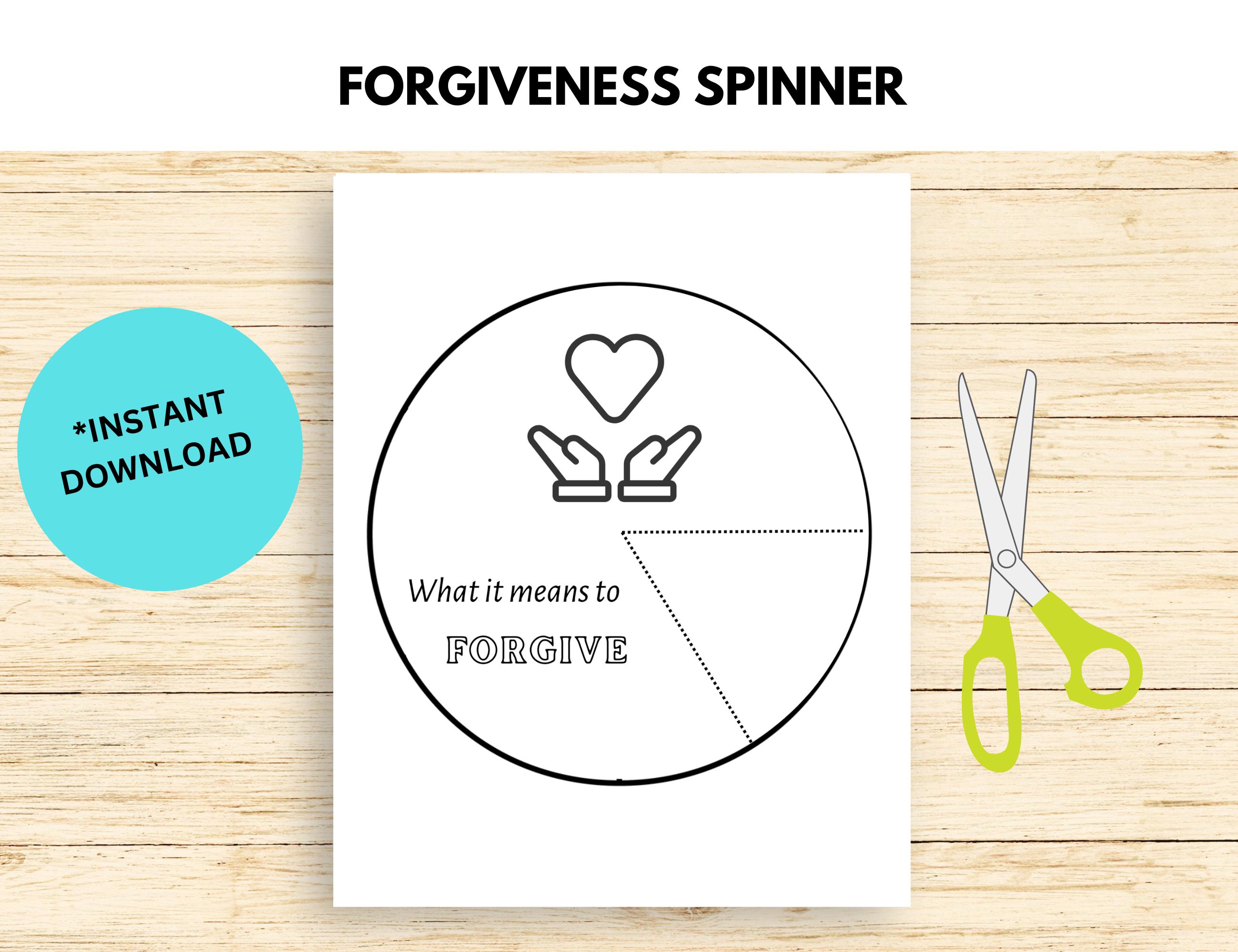 Forgiveness Bible Story Activity, Sunday School Craft, Spinner ...