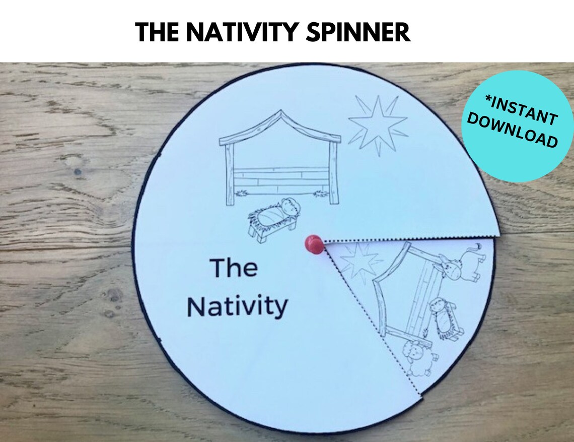 Christmas Nativity Spinner, Christmas Nativity Bible Story, Sunday ...