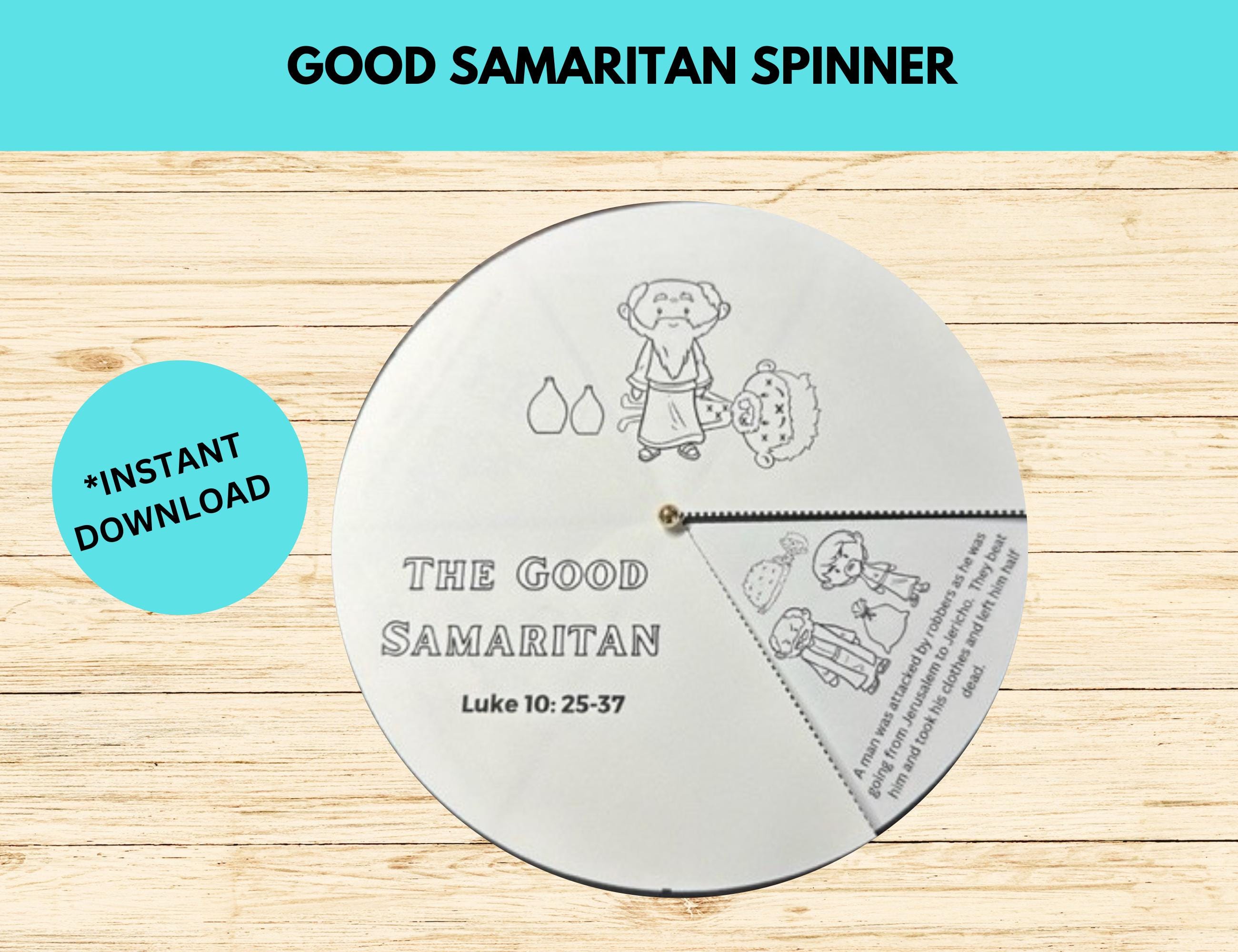 Good Samaritan Bible Story Activity, Sunday School Craft, Spinner ...