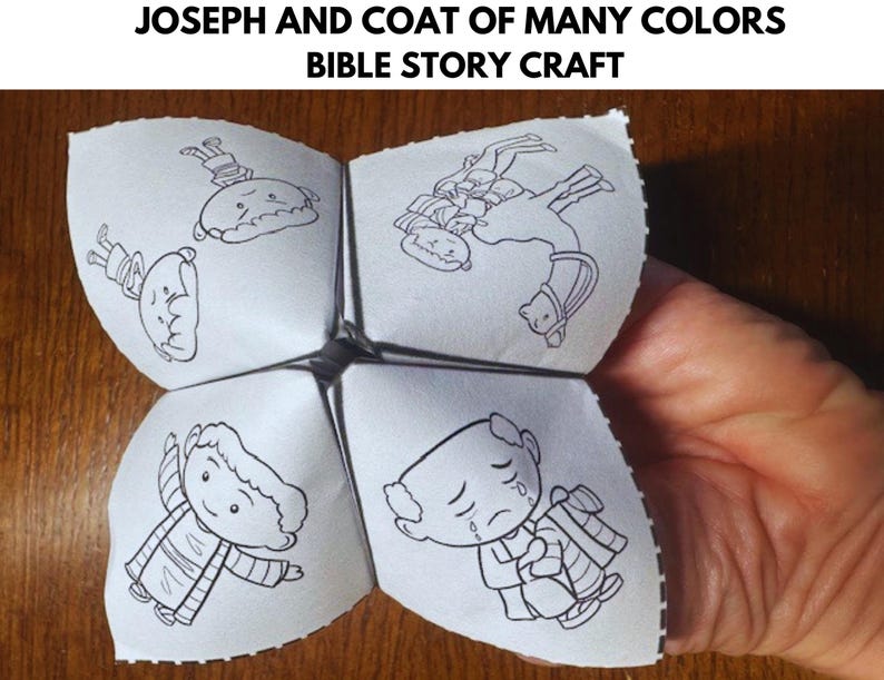 Joseph Coat of Many Colors Bible Story Activity, Sunday School Craft ...