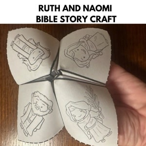 Ruth and Naomi Bible Story Craft, Sunday School Lesson, Fortune Teller ...