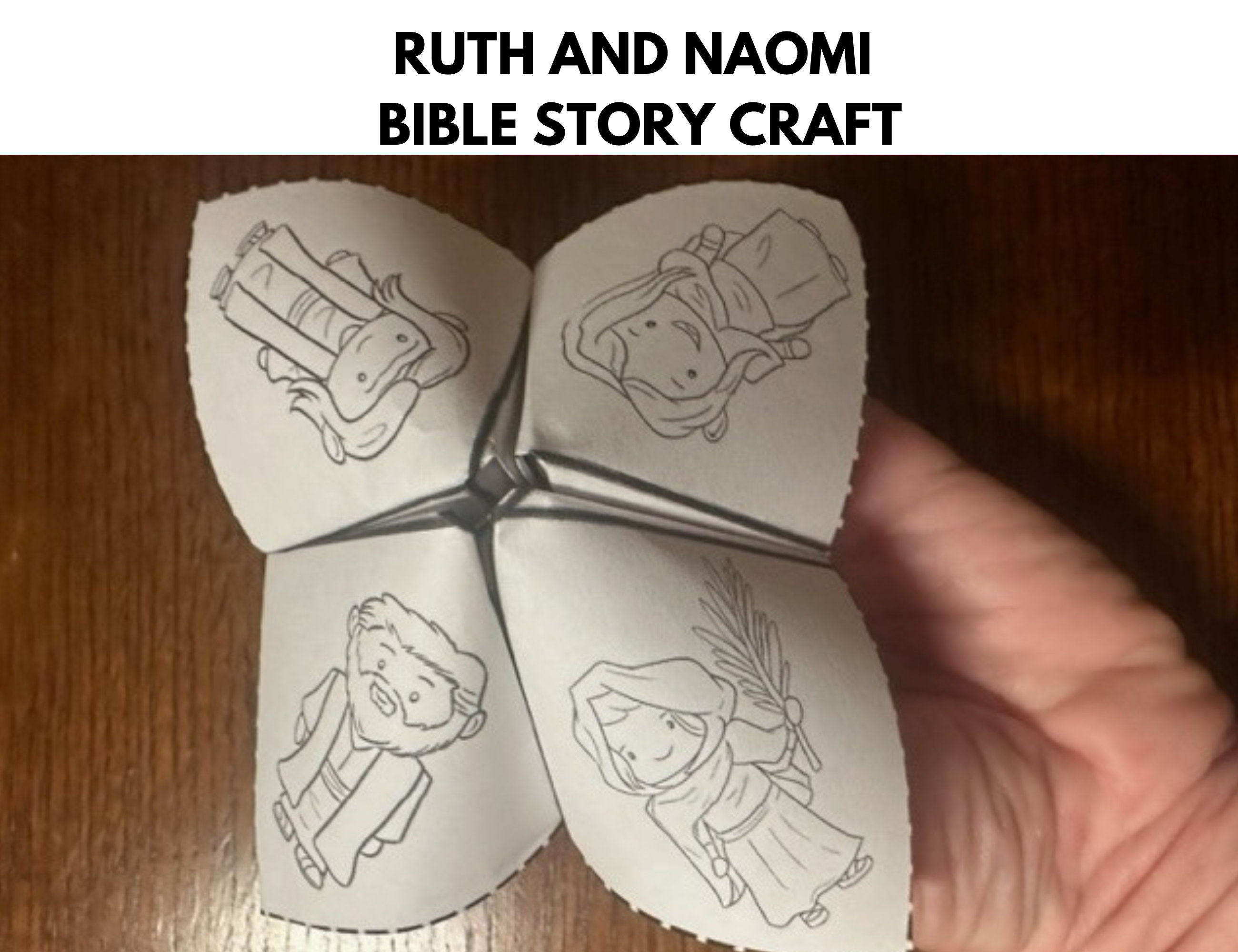 Ruth and Naomi Bible Story Craft, Sunday School Lesson, Fortune Teller ...