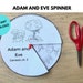 Adam and Eve Spinner, Garden of Eden Bible Story, Sunday School Craft, Vacation Bible School ...