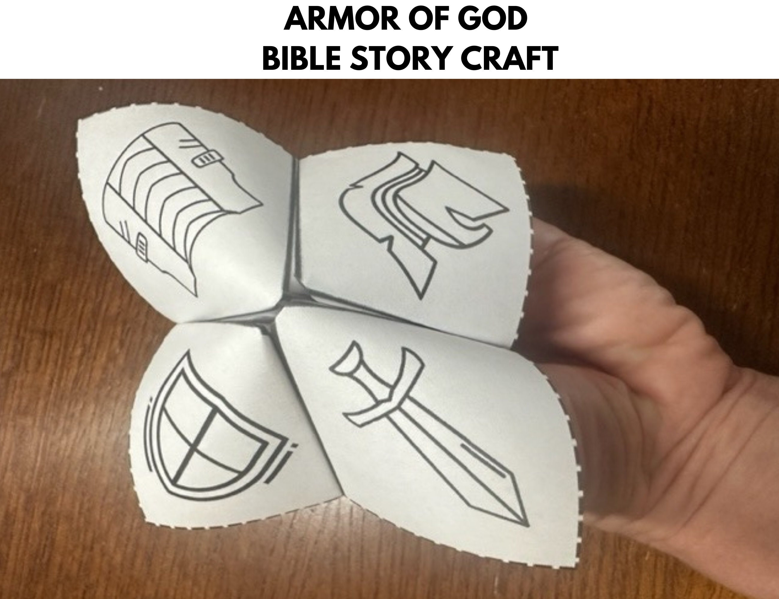 Armor of God Craft, Bible Story Activity, Sunday School Craft, Fortune ...