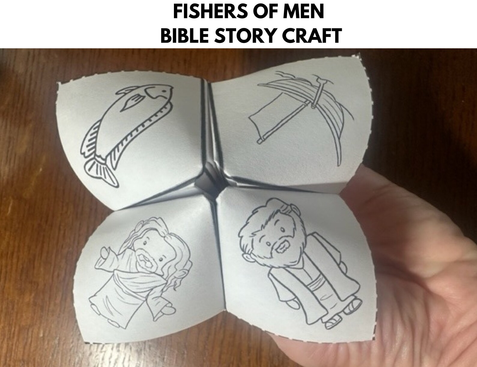 Fishers of Men Bible Story Activity, Sunday School Craft, Fortune ...