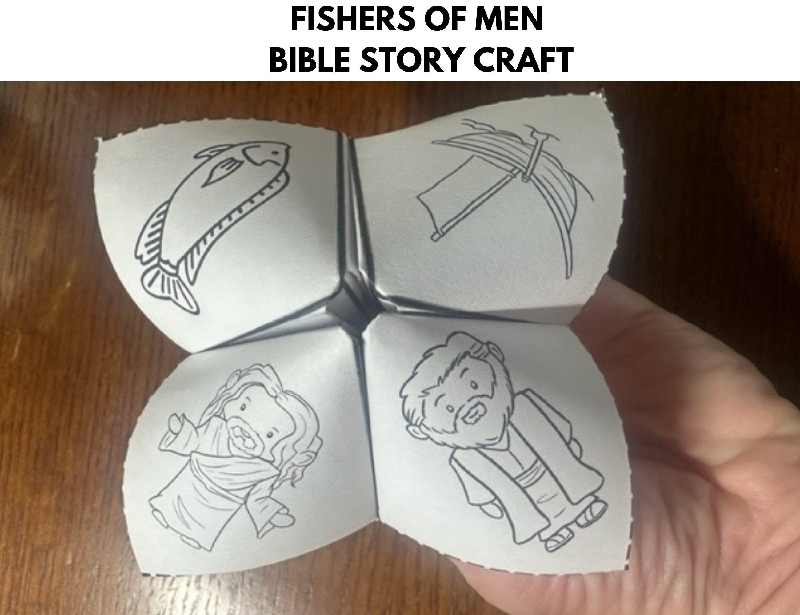 Fishers of Men Bible Story Activity, Sunday School Craft, Fortune ...