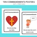 Ten Commandments Posters Sunday School Lesson Classroom - Etsy