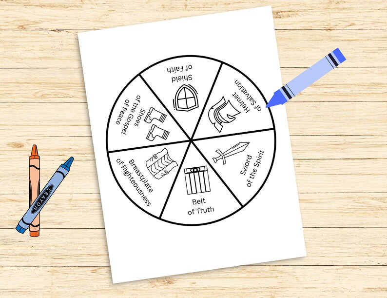 Armor of God Bible Story Activity, Sunday School Craft, Spinner Craft ...