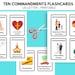 Ten Commandments Flash Cards, Sunday School Lesson, Bible Story ...