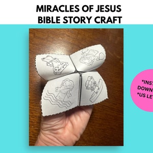 Jesus Miracles Sunday School Craft, Bible Story Activity, Fortune ...