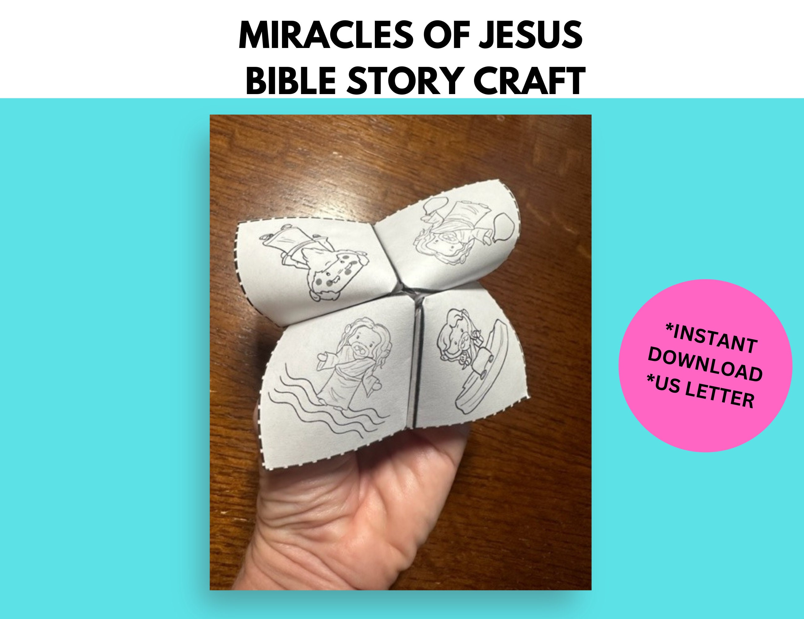 Jesus Miracles Sunday School Craft, Bible Story Activity, Fortune ...
