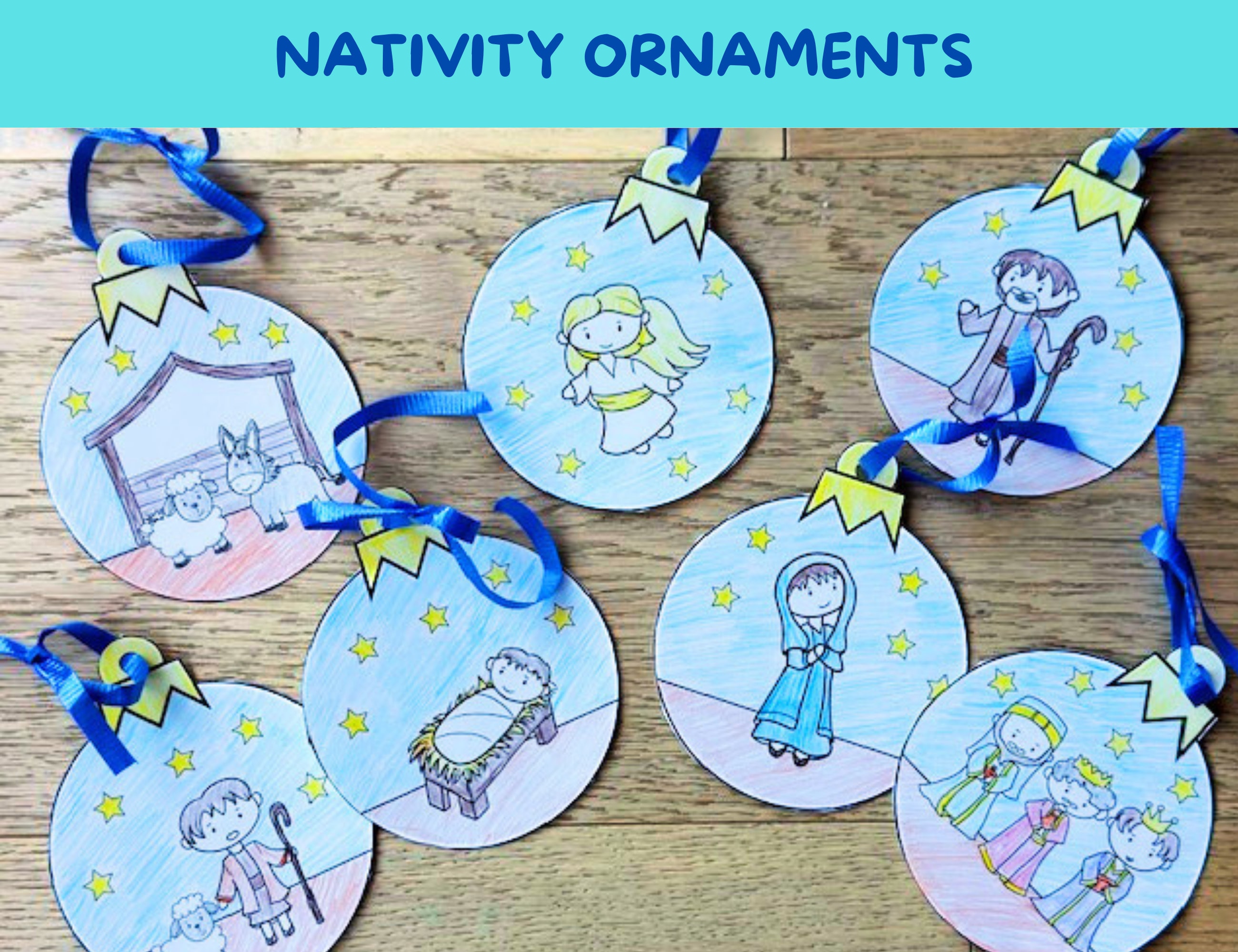Nativity Ornaments, Christmas Ornaments, Printable Ornaments, Sunday ...
