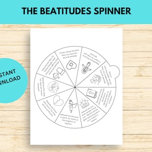 The Beatitudes Bible Story Activity, Sunday School Craft, Beatitudes ...