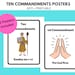 Ten Commandments Posters, Sunday School Lesson, Classroom Posters ...