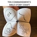 Ten Commandments Bible Story Activity, Sunday School Craft, Fortune ...