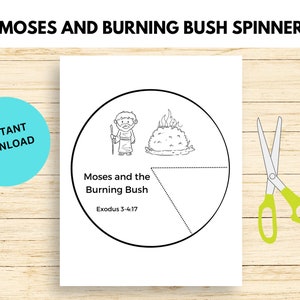 Moses and the Burning Bush Sunday School Craft, Bible Story Activity ...