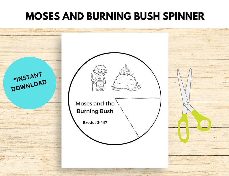 Moses and the Burning Bush Sunday School Craft, Bible Story Activity ...