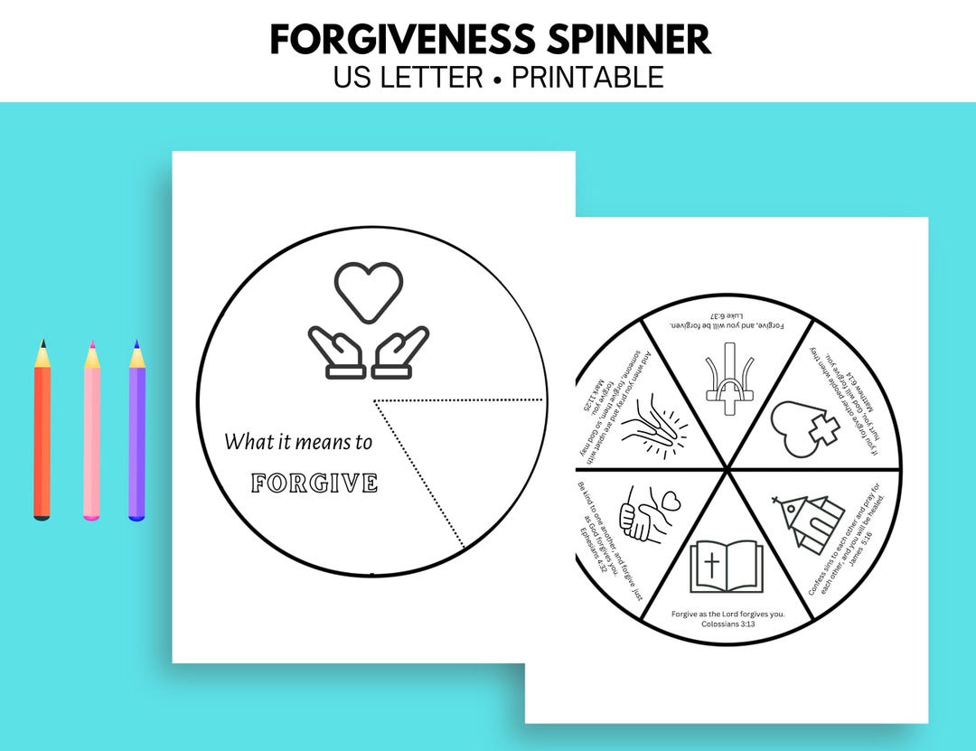 Forgiveness Bible Story Activity, Sunday School Craft, Spinner ...