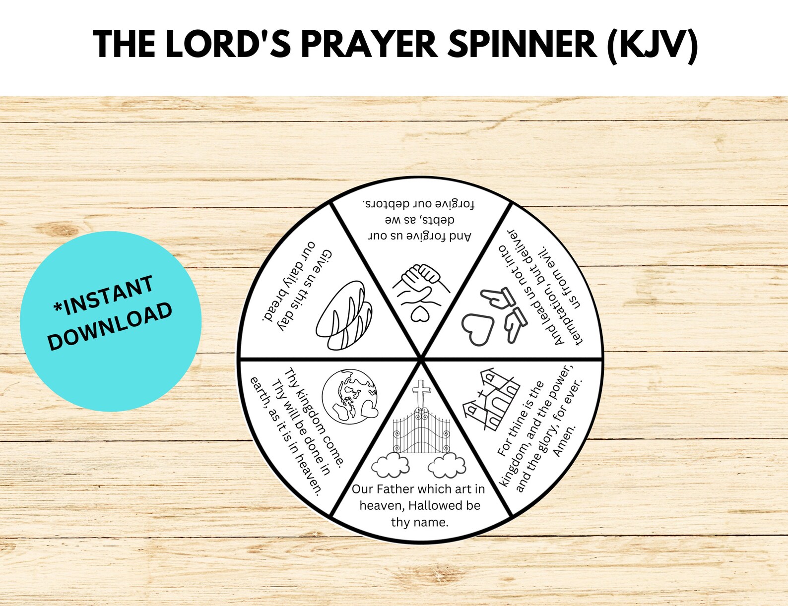 The Lord's Prayer Activity KJV, Sunday School Craft, Lord's Prayer ...