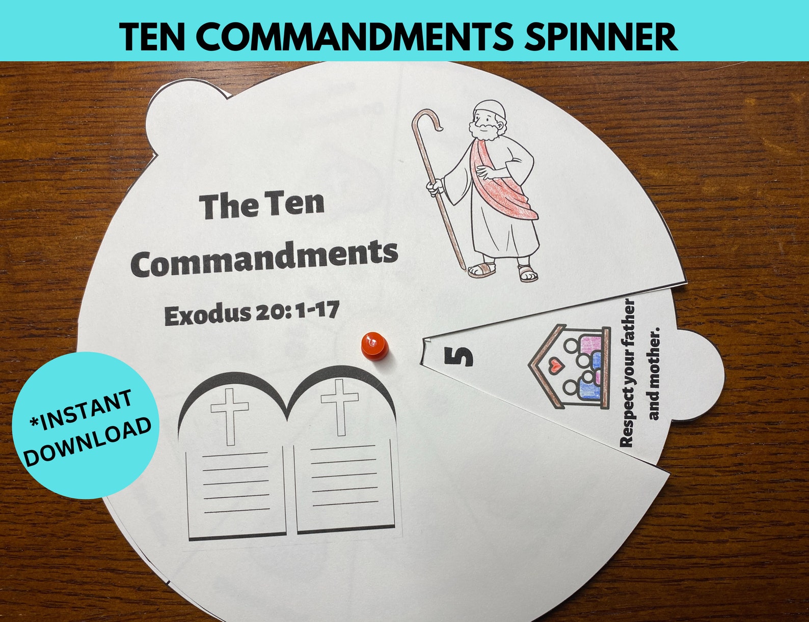 Ten Commandments Bible Story Activity, Sunday School Craft, Ten ...