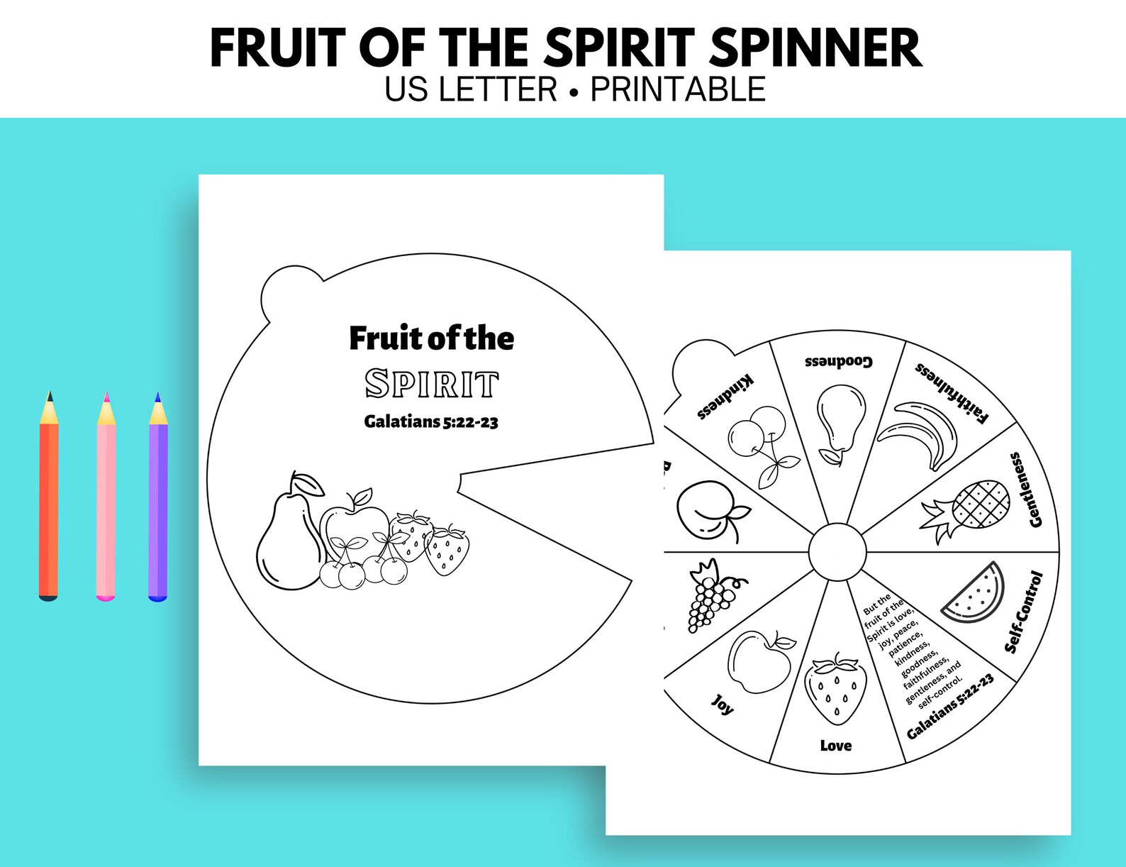 Fruit of the Spirit Craft, Sunday School Craft, Fruit of the Spirit ...