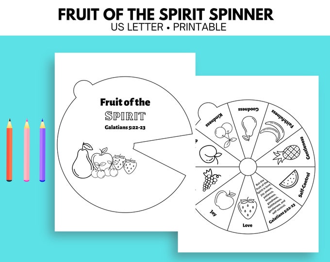 Fruit of the Spirit Printable, Fruit of the Spirit Craft, Sunday School ...