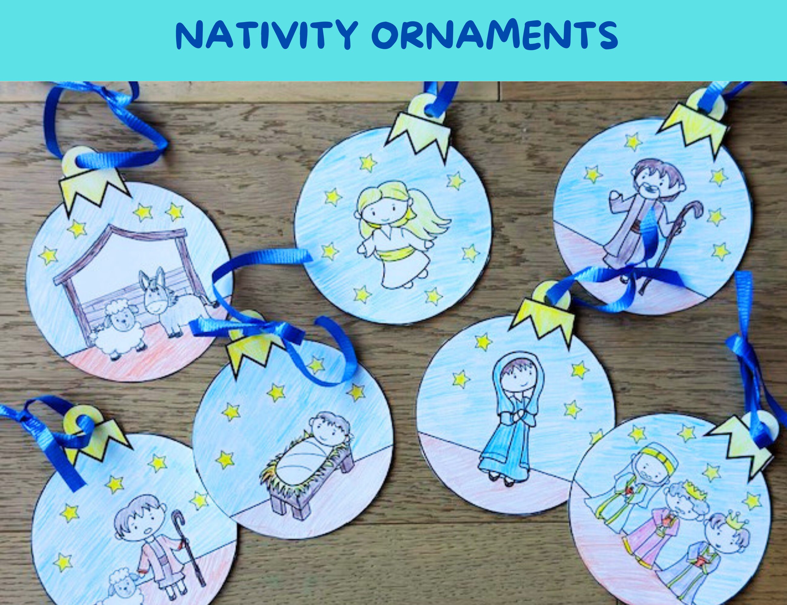Nativity Ornaments, Christmas Ornaments, Printable Ornaments, Sunday ...