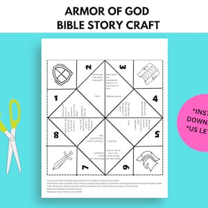 Sunday School Craft Thé Armor of God Cootie Catcher Printable - Etsy