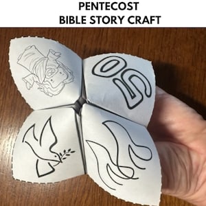 Pentecost Sunday School Craft, Bible Story Activity, Fortune Teller ...