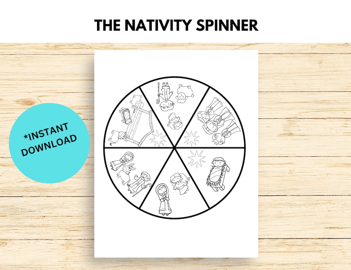 Christmas Nativity Spinner, Christmas Nativity Bible Story, Sunday ...