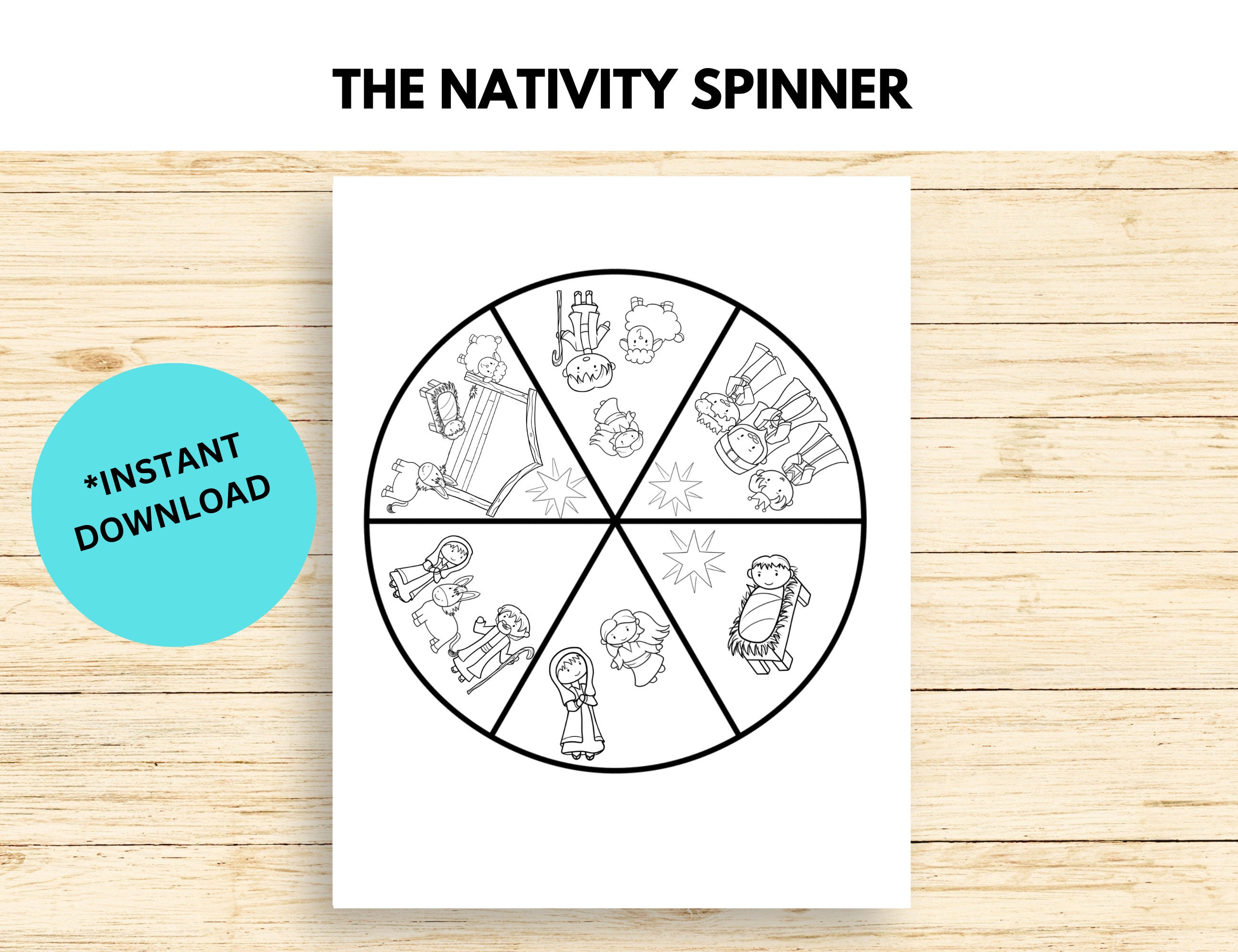 Christmas Nativity Spinner, Christmas Nativity Bible Story, Sunday ...
