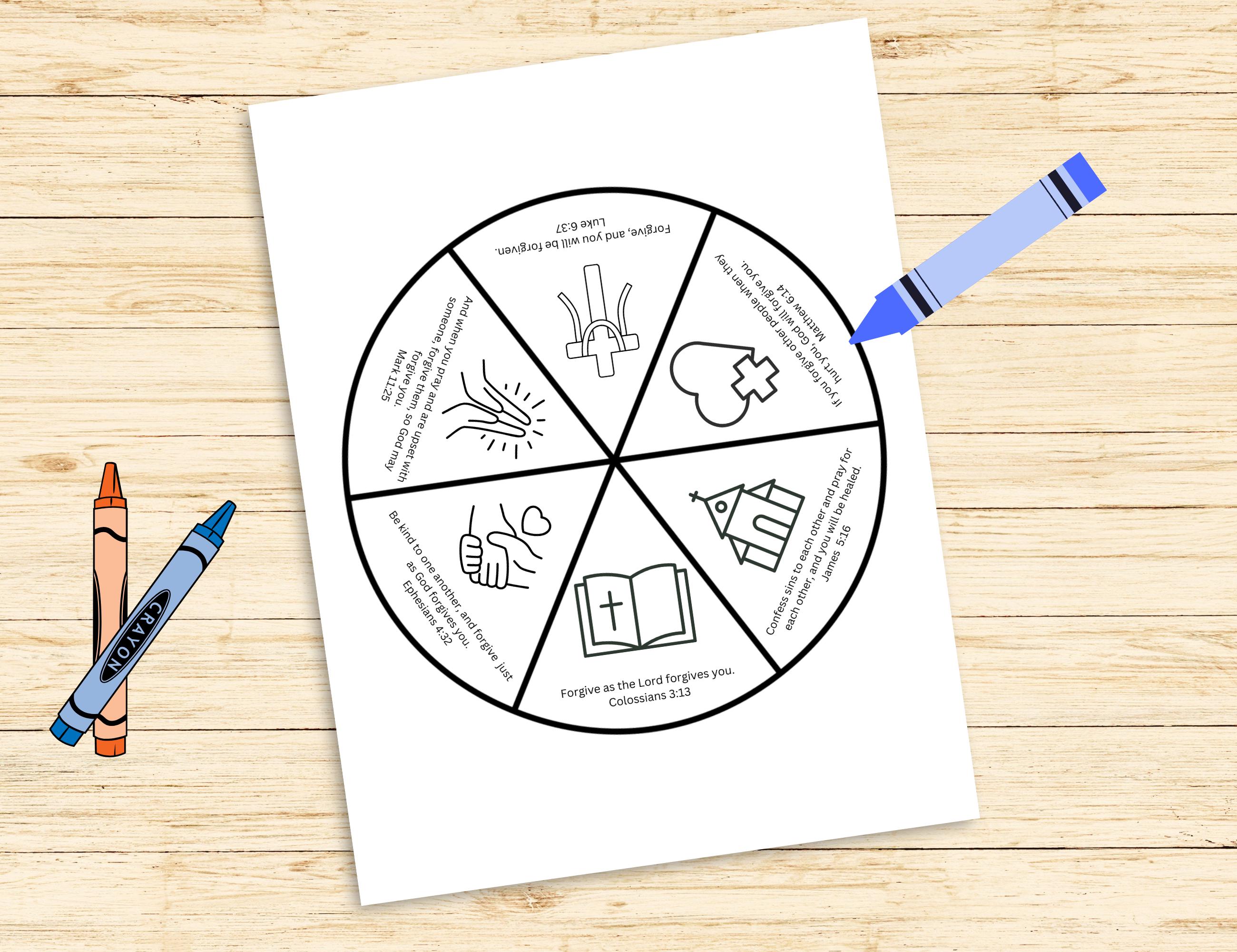 Forgiveness Bible Story Activity, Sunday School Craft, Spinner ...