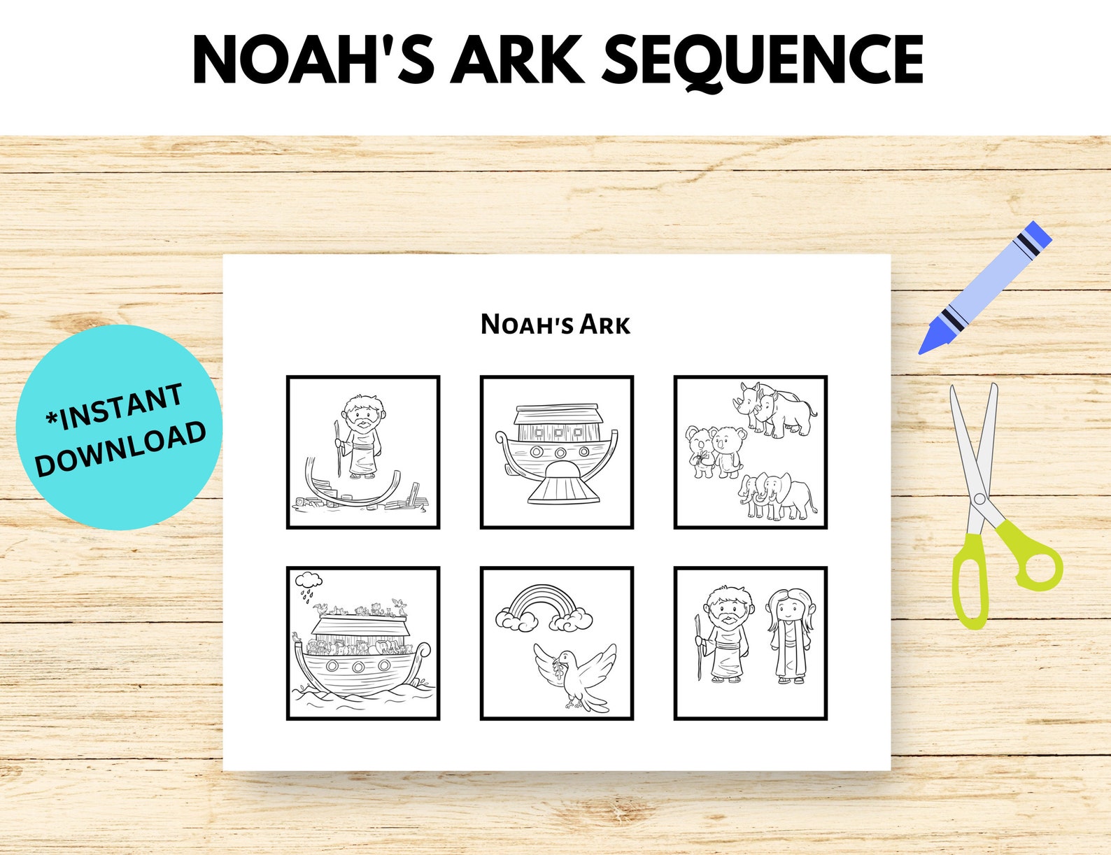 Noah's Ark Craft, Noah's Ark Bible Story, Sunday School Craft, Vacation ...