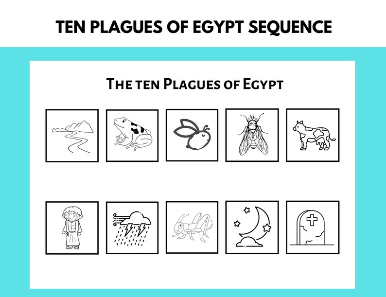 Plagues of Egypt Bible Story Activity, Sunday School Lesson, Ten ...