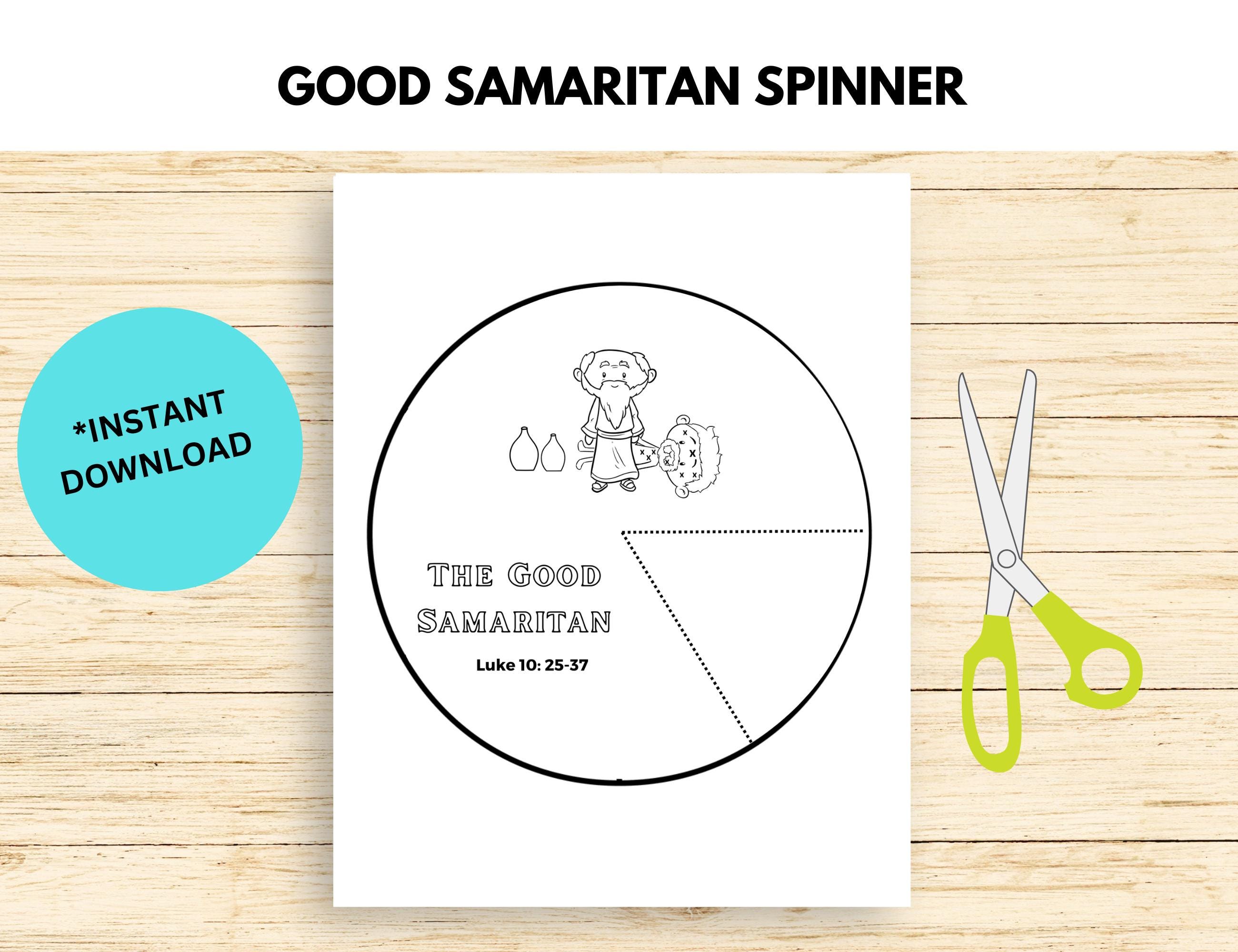 Good Samaritan Bible Story Activity, Sunday School Craft, Spinner ...